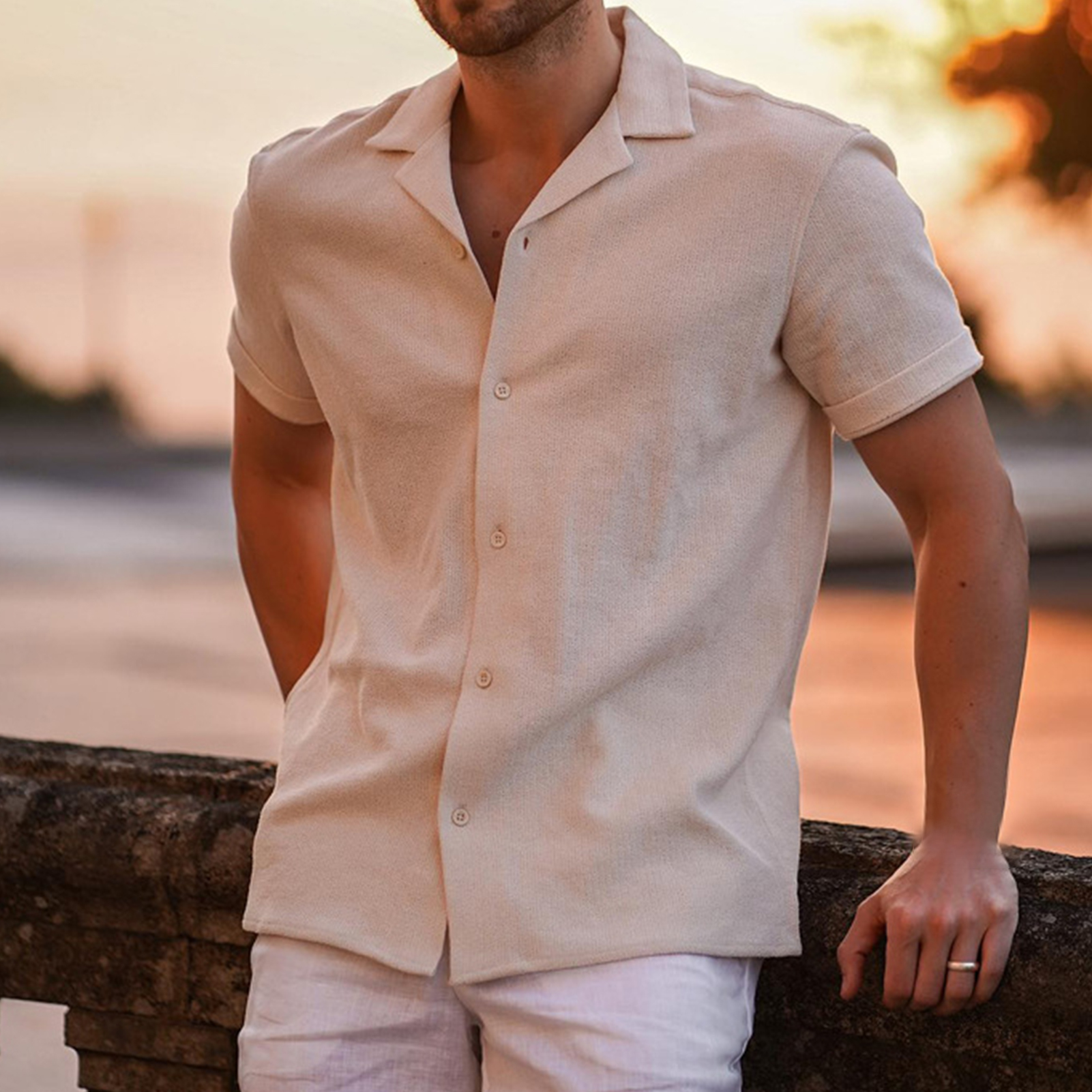 CHEMISE - CHEMISETTE Chemise Homme Beach Wear Revers Chic Homme Chemise ...